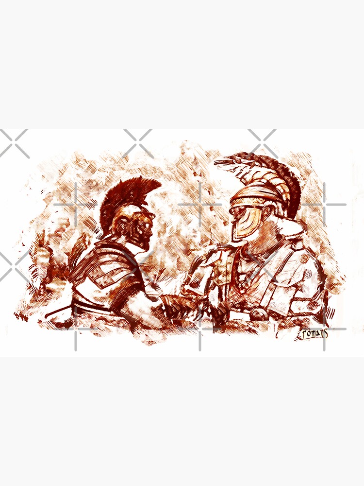 "The 'Roman' handshake" Sticker by romansart | Redbubble