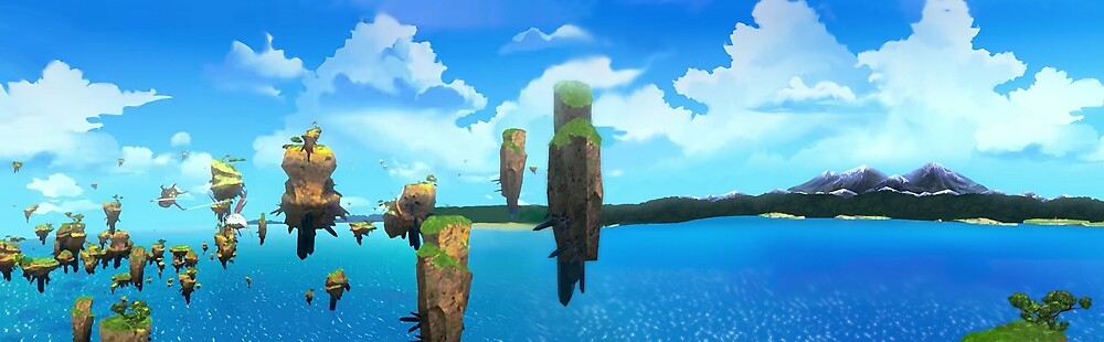 "Floating Islands of Anima (RWBY Scenery)" by HometownSciFi | Redbubble