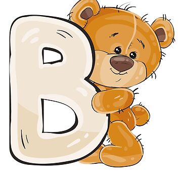 "Letter B monogram cute bear" Art Board Print for Sale by Peter Knoll ...