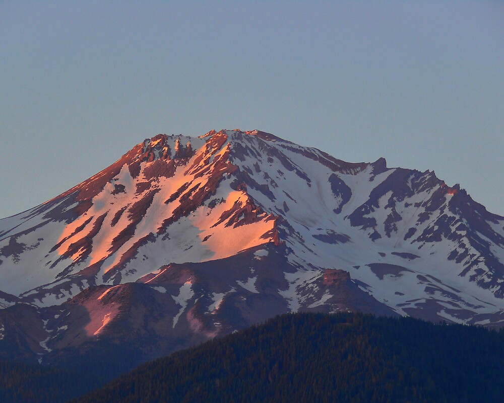 "Mount Shasta At Sunset" by Rene Rivers | Redbubble