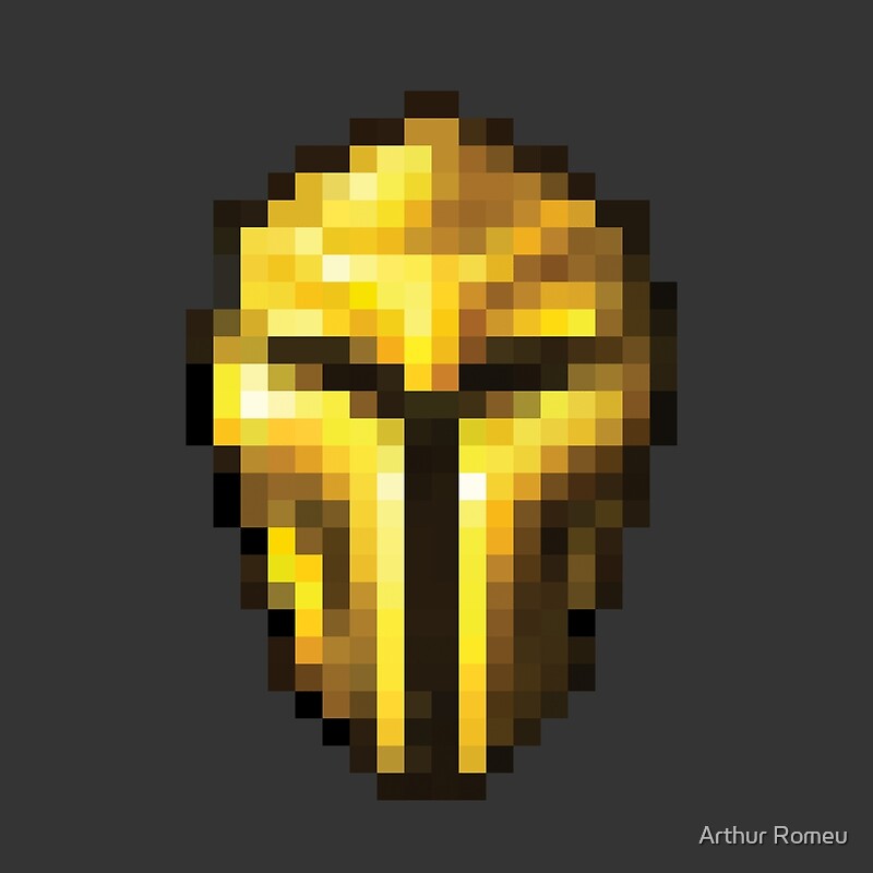 "Golden Helmet Tibia" by Arthur Romeu | Redbubble