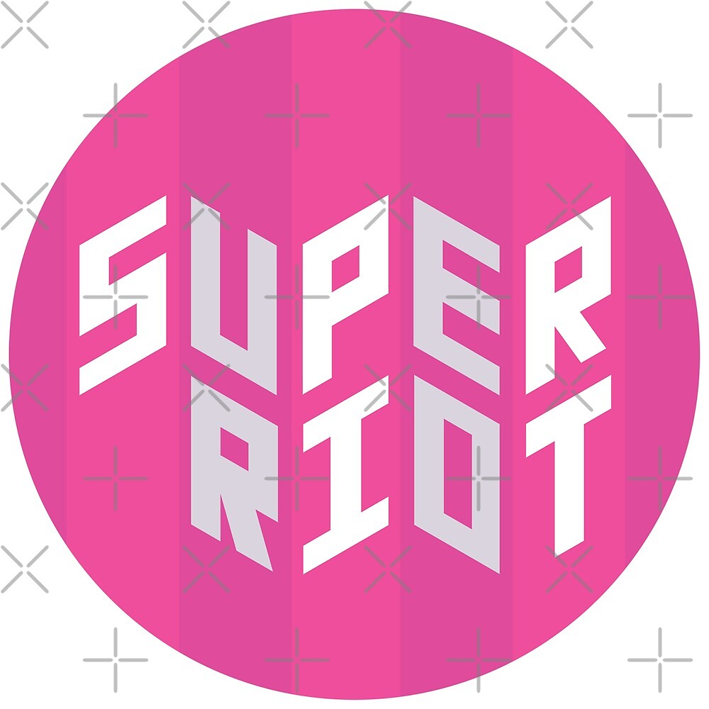 "Super Riot Logo - Pink" by Super-Riot | Redbubble