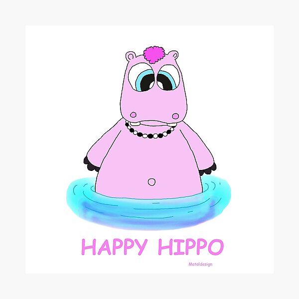 Happy Hippo Photographic Prints | Redbubble