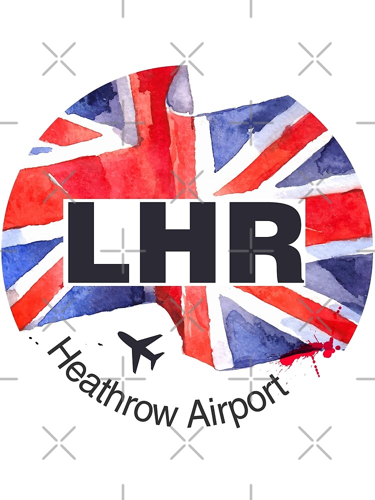 "LHR Heathrow Airport round sticker" by airportstickers K. G. | Redbubble