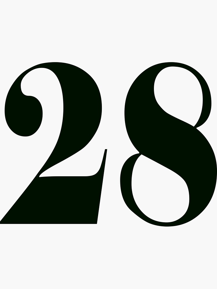 "NUMBER 28-----------NEGRO" Stickers by solgel47 | Redbubble