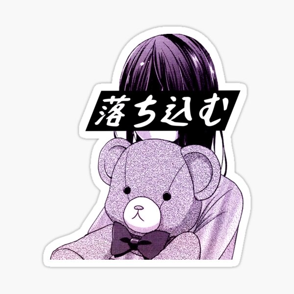 Depression Anime Aesthetic Stickers | Redbubble