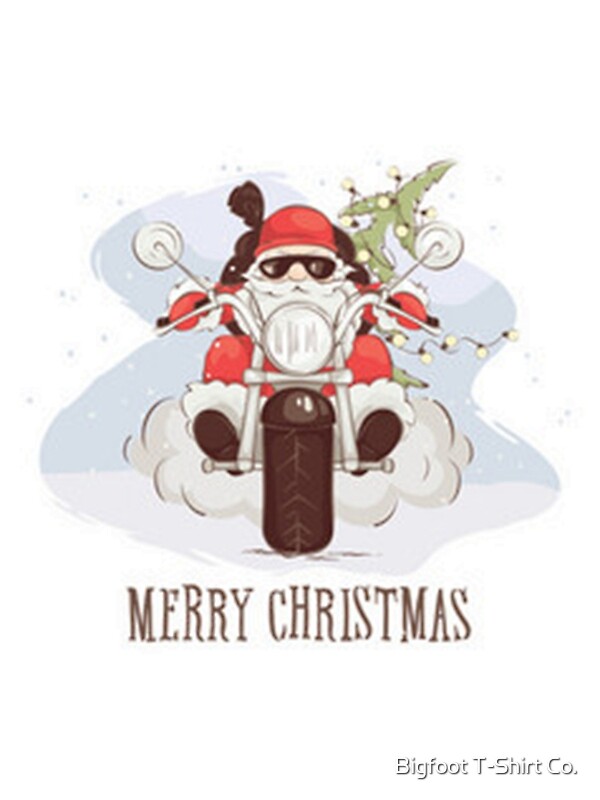 "Merry Christmas Biker Santa " by Allthings2015 | Redbubble