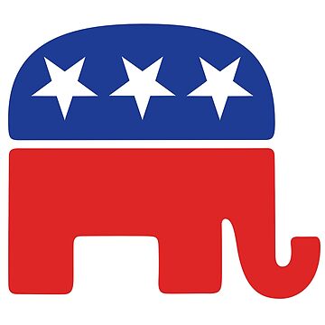 "Republican Logo GOP USA Elephant red and blue with stars HD HIGH ...