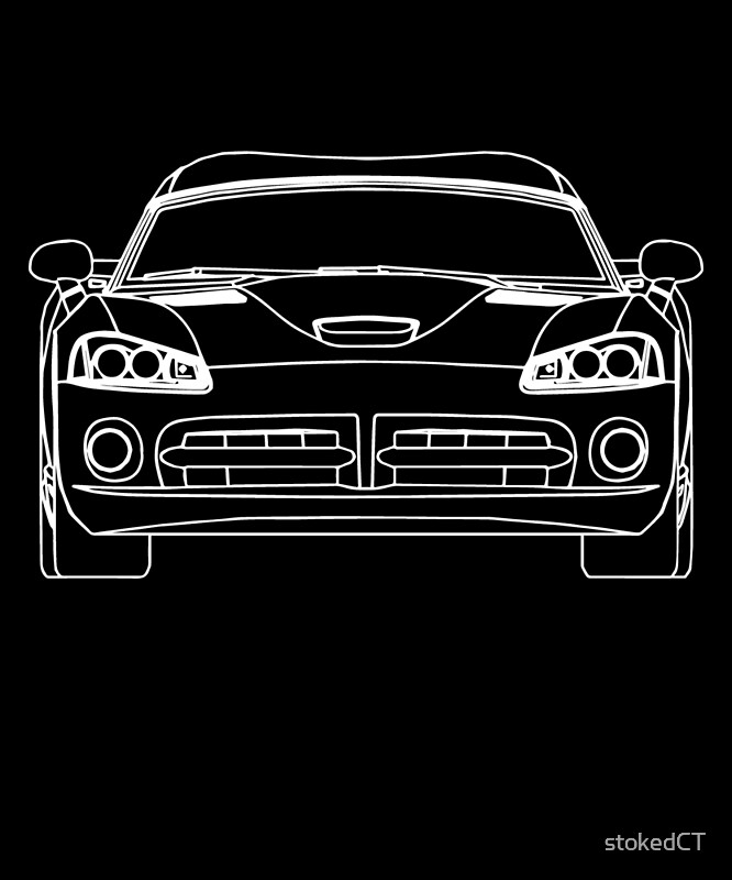 "Viper Outline Modern American Muscle Car" by stokedCT | Redbubble