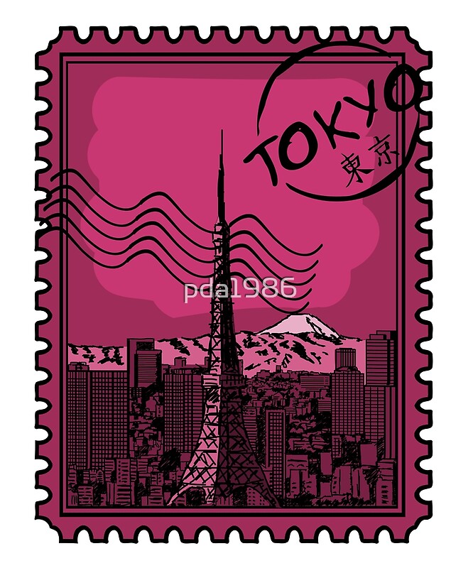 "Tokyo Stamp" by pda1986 | Redbubble