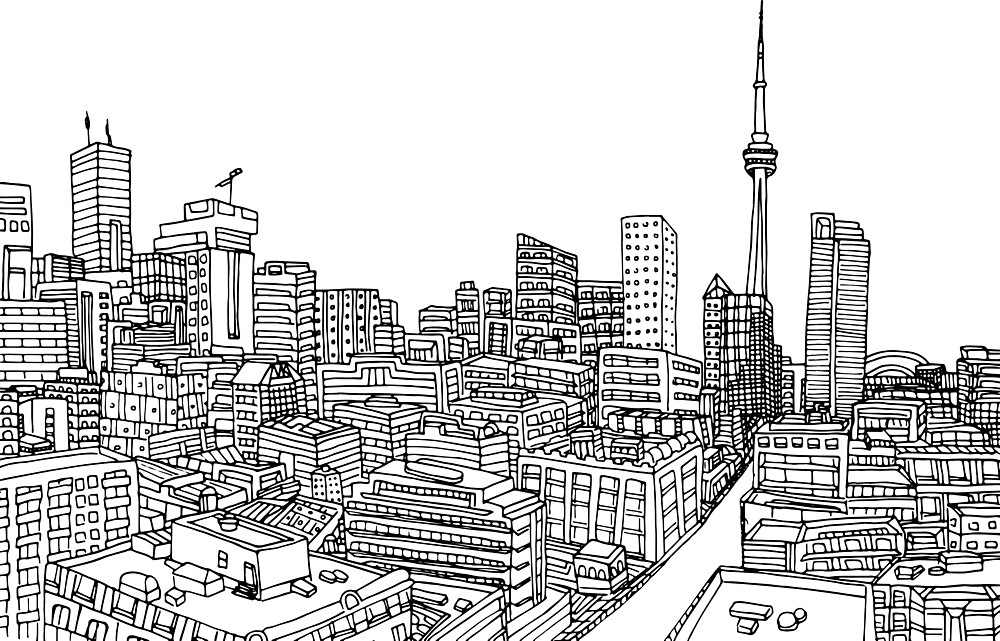 "Toronto Drawing #2" by megandesigns | Redbubble