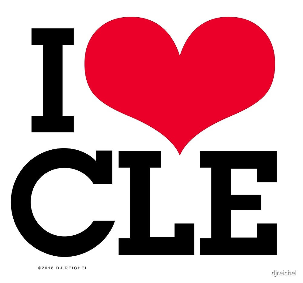 "I Love CLE (black)" by djreichel | Redbubble