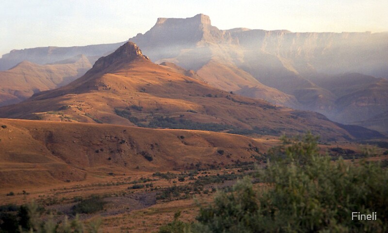 "Golden Amphitheatre - Mount aux Sources, Drakensberg" by Fineli ...