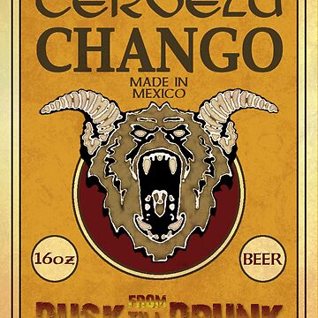 "Cerveza Chango Beer" Sticker for Sale by GoMerchBubble | Redbubble
