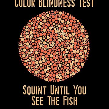 "Funny Color Blindness Test Joke" Poster for Sale by gorillamerch ...