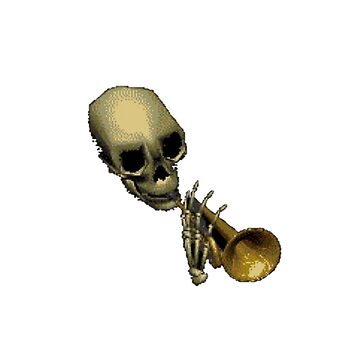 "Doot trumpet skeleton tee / T-shirt " Art Board Print for Sale by ...