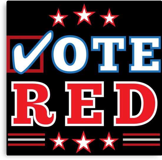 "Vote Red Republican Midterm Election" Canvas Print by elvindantes ...