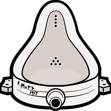 "Fountain - Marcel Duchamp Urinal Illustration " Metal Print for Sale ...