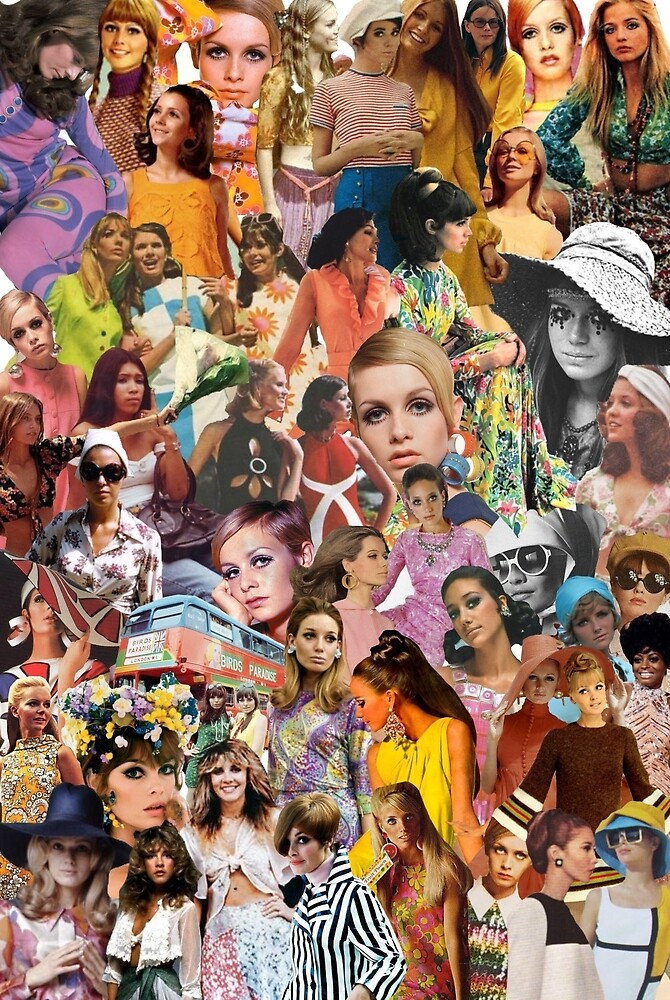 "1960s Fashion Collage" by Charlotteflann | Redbubble