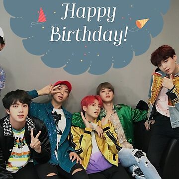 "BTS KPOP BIRTHDAY CARD" Art Board Print for Sale by Maya Francis ...
