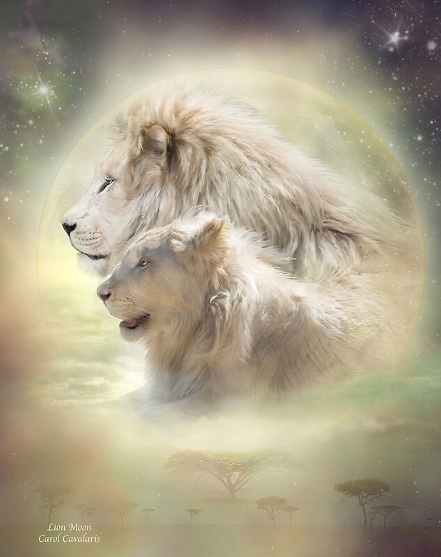 "Lion Moon" by Carol Cavalaris | Redbubble