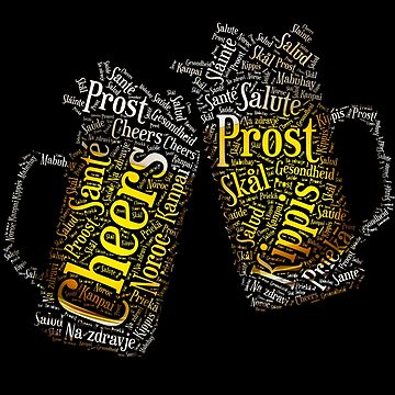 "Prost (Cheers) Oktoberfest Beer Mugs" Poster for Sale by kattikki ...
