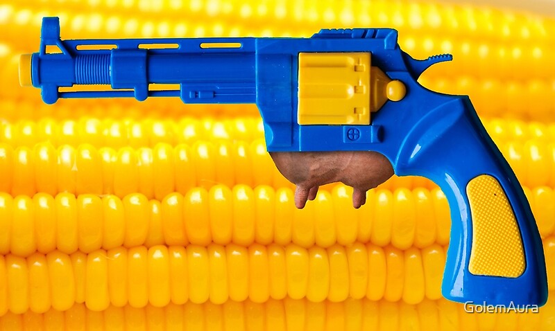 "Udder Gun with Corn on the Cob" by GolemAura | Redbubble