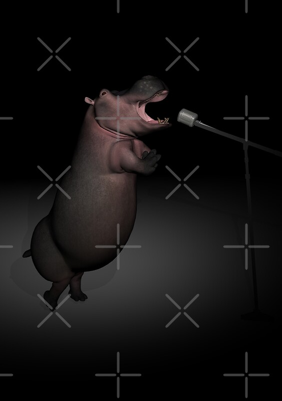 "Musical Hippo" by Mythos57 | Redbubble