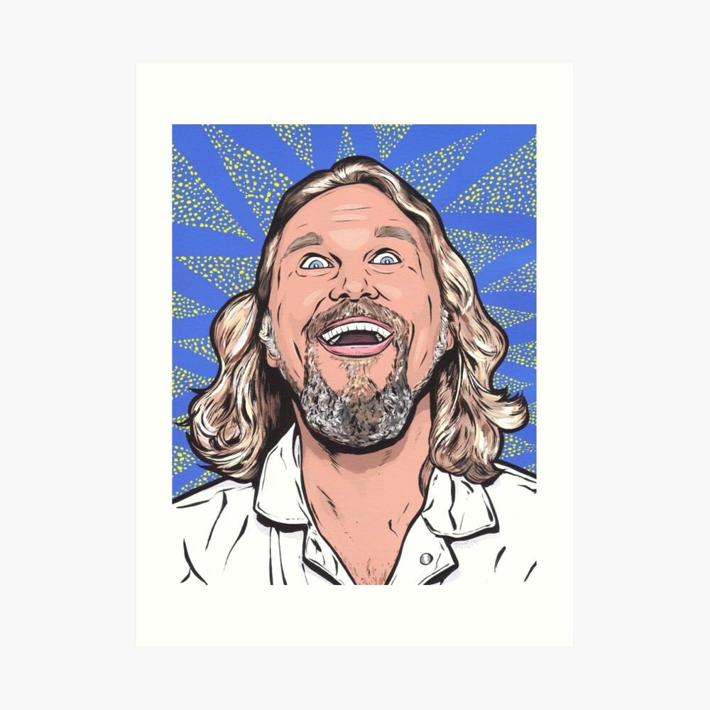 The Dude Art Print By Turddemon Redbubble