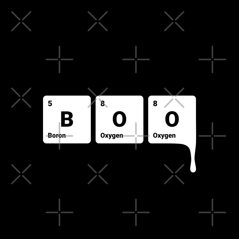 "BOO! Scary Halloween Periodic Table Elements Boron Oxygen" by science ...
