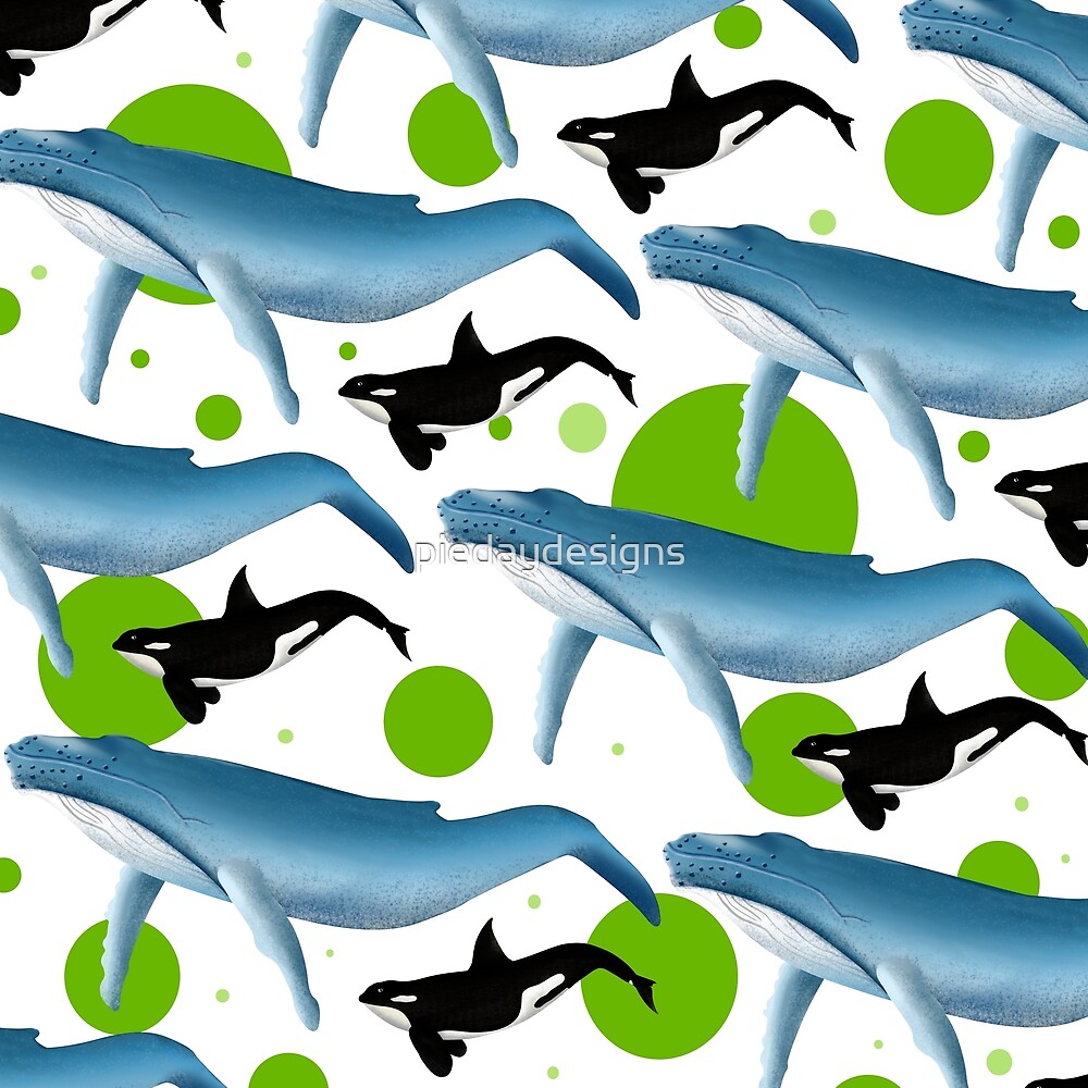 "Blue whale pattern" by piedaydesigns | Redbubble