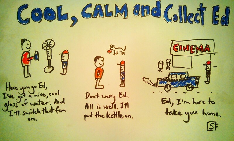 "Cool, Calm, and Collect Ed" by Simon Drew | Redbubble