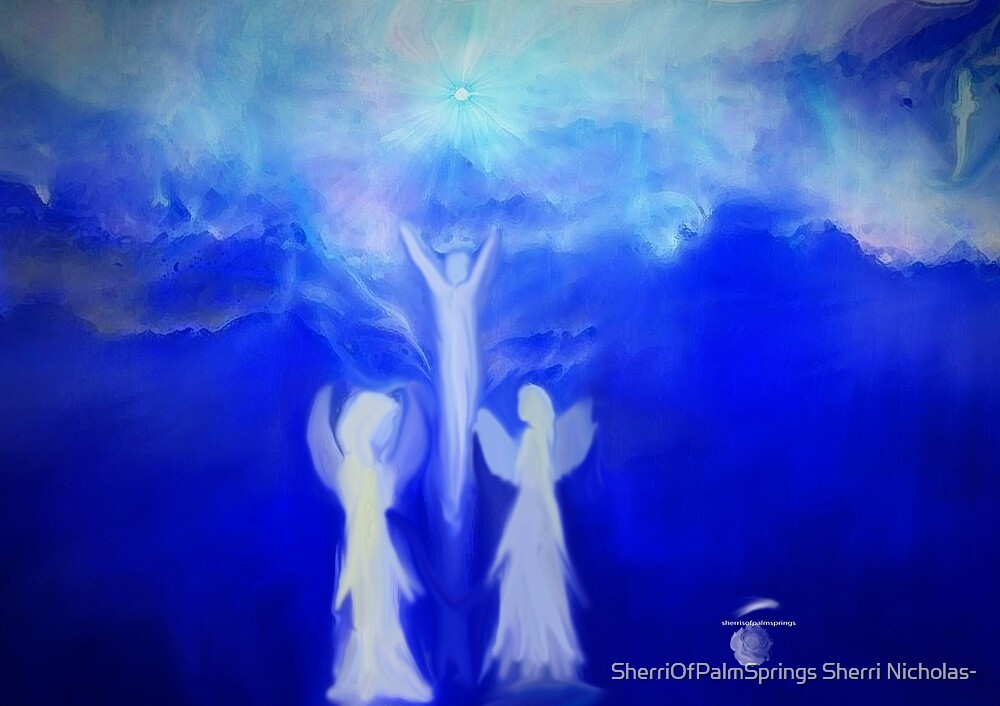 " ANGELS TAKING THEIR LOVE ONES TO HEAVEN" by SherriOfPalmSprings ...