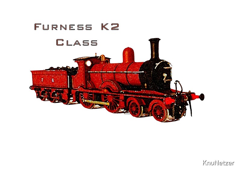 "Furness Railway K2 Class Locomotive (Red)" by KnuNetzer | Redbubble