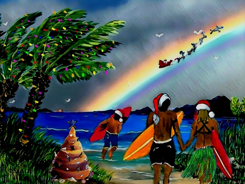 "RIDE THAT RAINBOW SANTA " by WhiteDove Studio kj gordon | Redbubble