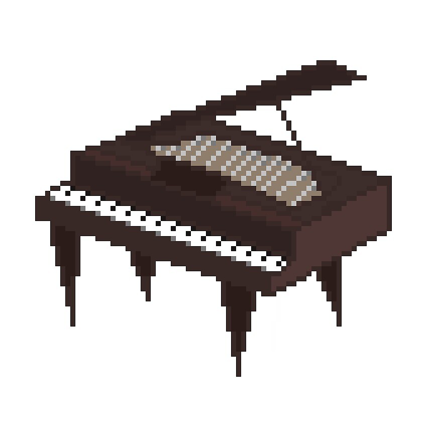 "Piano Pixel Art " by PixelCron | Redbubble