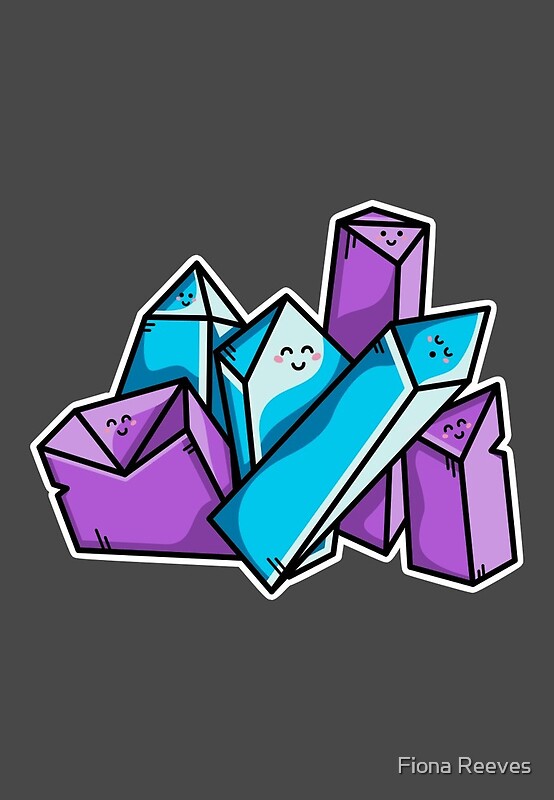 "Kawaii Cute Crystals" by Fiona Reeves | Redbubble