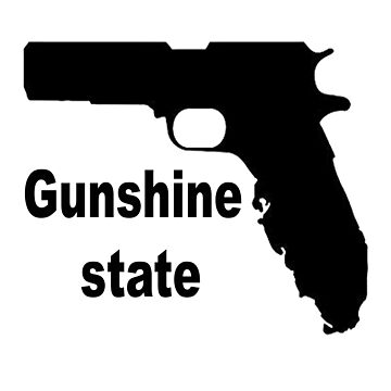 "GUNSHINE STATE" Sticker for Sale by thatstickerguy | Redbubble