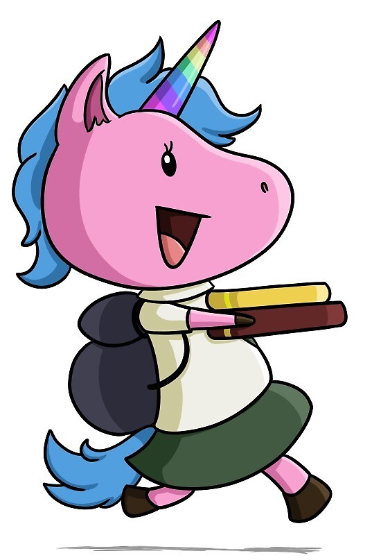 "Unicorns in Uniforms - Yuna the Student Unicorn" by ayeh | Redbubble