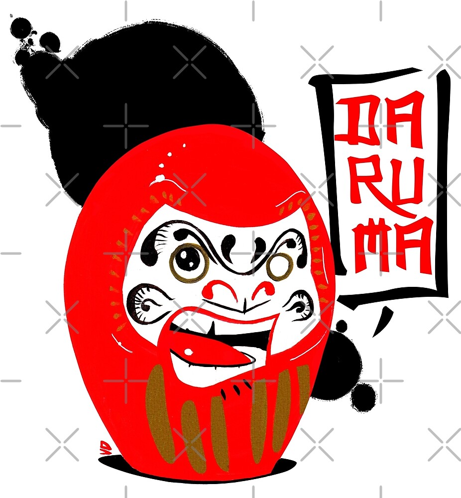 "Angry Daruma" by Valériane Duvivier | Redbubble