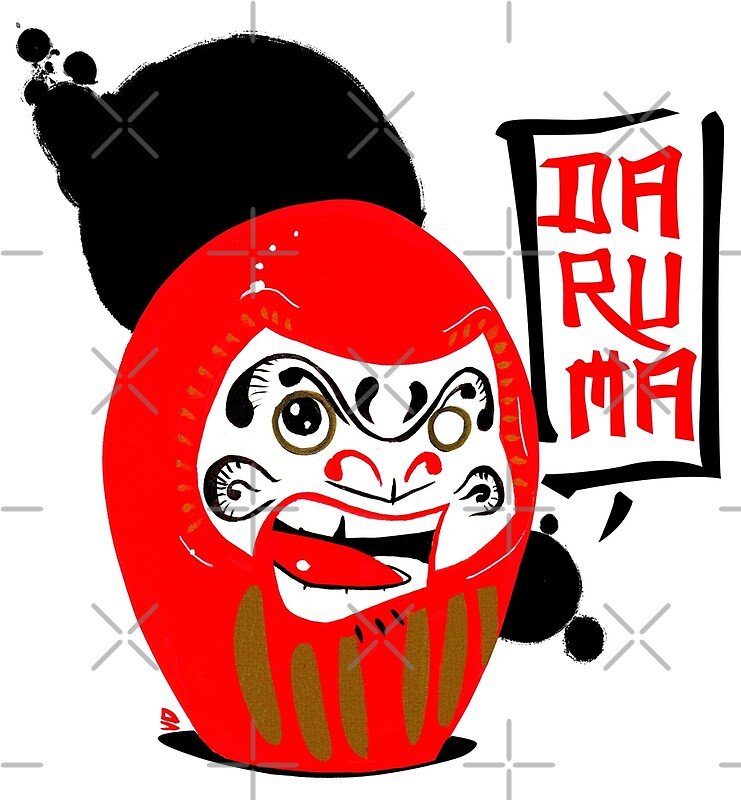 "Angry Daruma" by Valériane Duvivier | Redbubble
