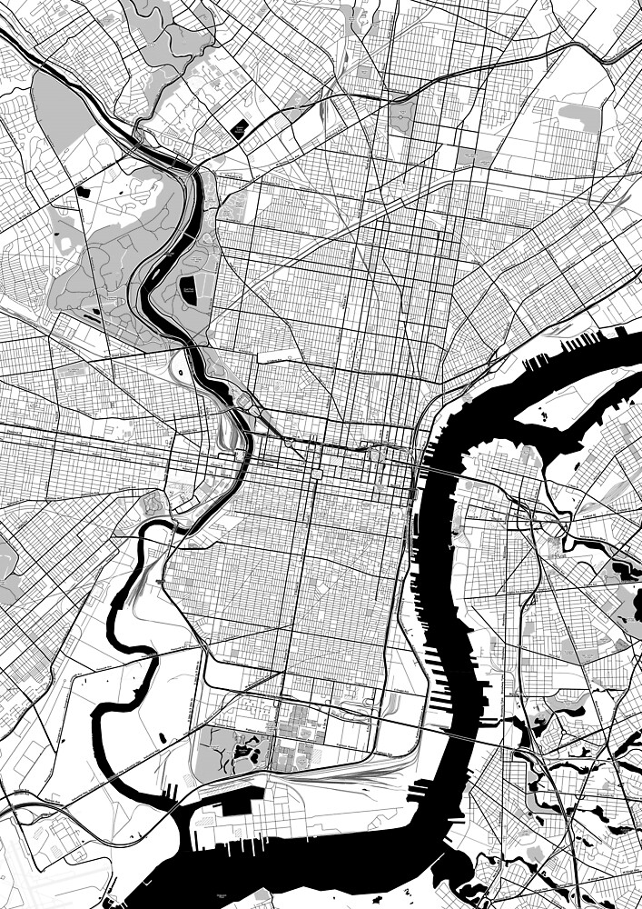 "Philadelphia OpenStreetMap Poster" by Traut1 | Redbubble