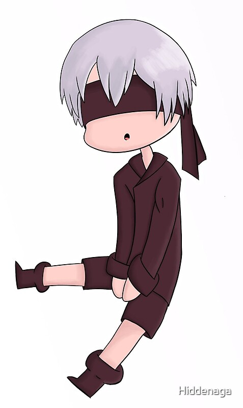 "Nier Automata 9S Chibi" by Hiddenaga | Redbubble
