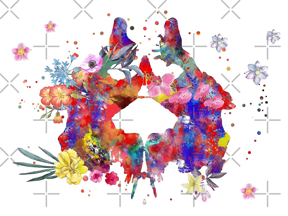 "Rorschach, Rorschach inkblot test, card 2" by Rosaliartbook | Redbubble