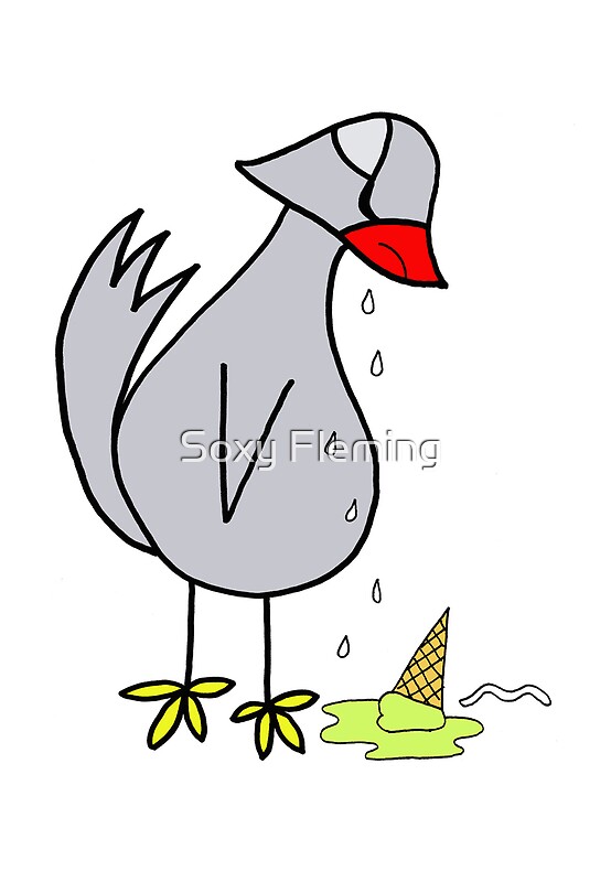 "Crying bird" by Soxy Fleming | Redbubble