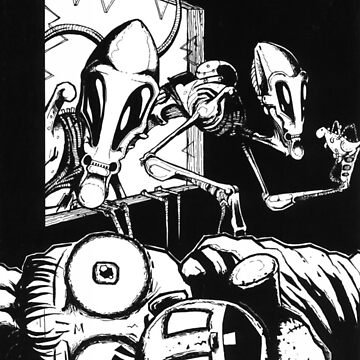 "JTHM SQUEE Aliens Johnny the homicidal maniac" Sticker for Sale by ...
