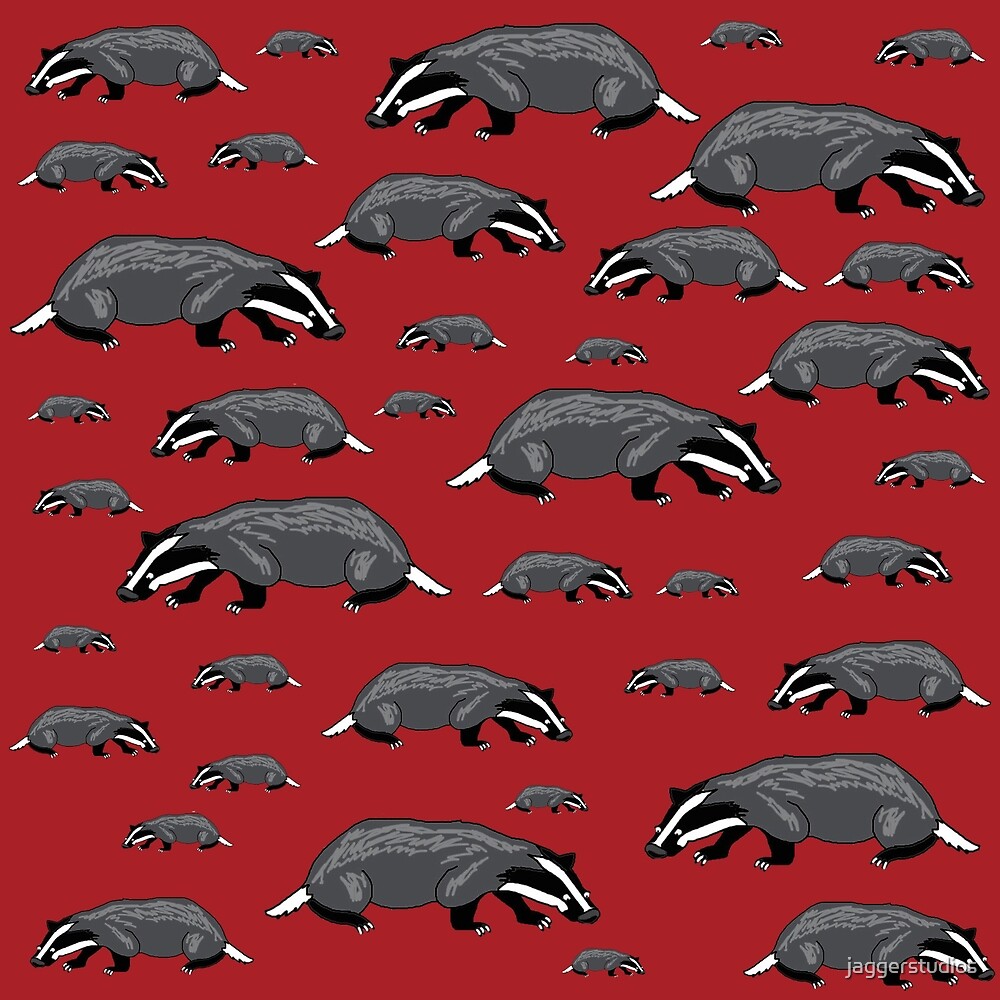 "Save The Badgers Red Cartoon" by jaggerstudios | Redbubble