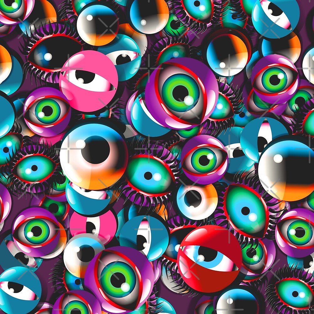 "Monster Eyes Party" by fakeface | Redbubble