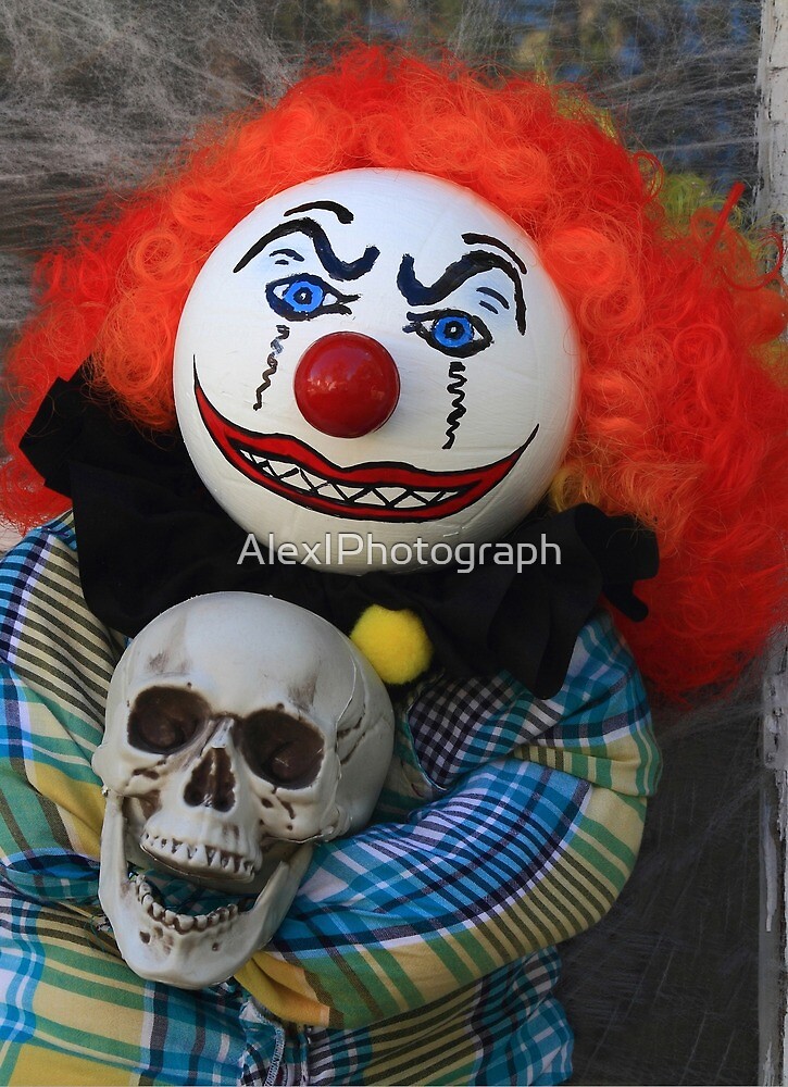 "Halloween Killer Clown Doll" by AlexIPhotograph | Redbubble