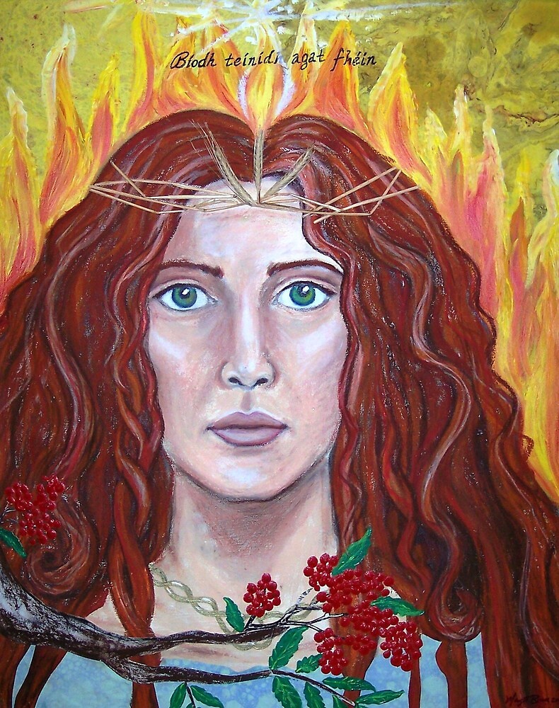" Brigid -Goddess of Fire- acrylic mixed media on canvas " by ...